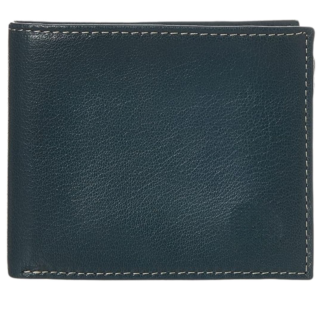 Men's Leather Wallet with Attached Flip Pocket - Woow Tag